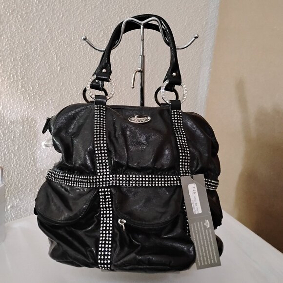 dx touch | Bags | Xlitalian Black Leather Bag By Dx Touch Luggage ...